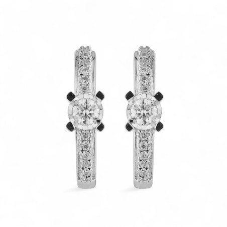 Naëlle Diamond Hoop Earrings in 18K Gold | Celinni