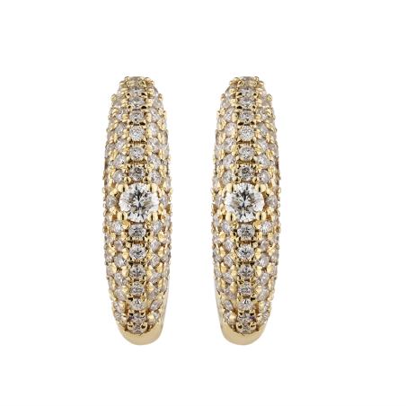 Nadine Diamond Hoop Earrings in 18K Gold | Celinni