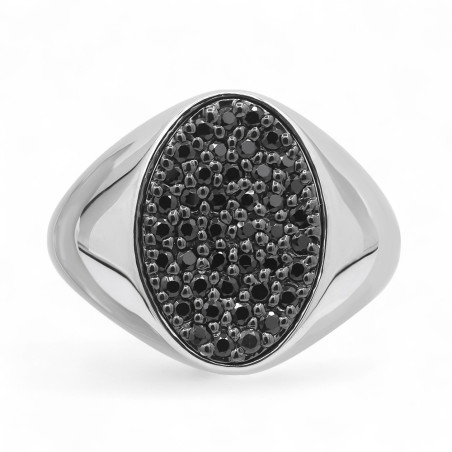 Isadora Princess Black Diamond Ring – 18K Gold and Natural Diamonds