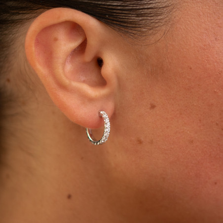 Myriam Diamond Hoop Earrings in 18K Gold | Celinni