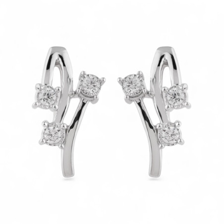 Patricia Diamond Stud Earrings in 18K Gold | Celinni
