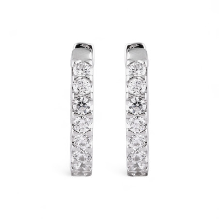 Myriam Diamond Hoop Earrings in 18K Gold | Celinni