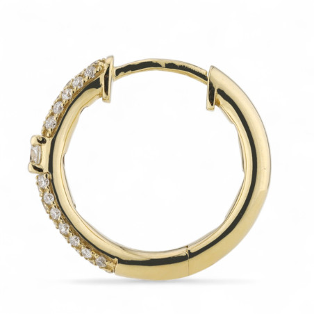 Myla Diamond Hoop Earrings in 18K Gold | Celinni