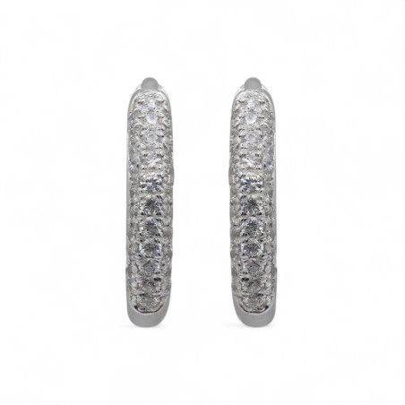 Morgane Diamond Hoop Earrings in 18K Gold | Celinni