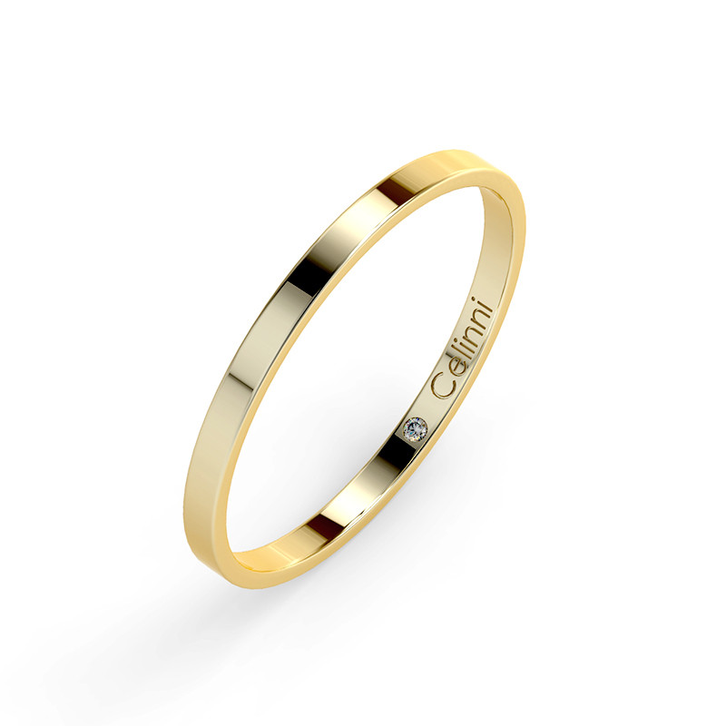Bague Mariage Ruban Prestige Or Jaune | Celinni