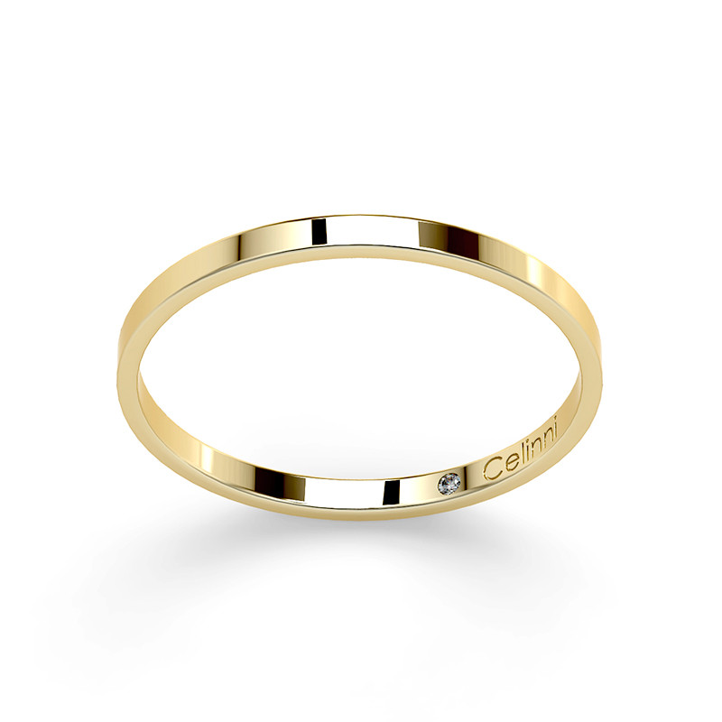 Bague Mariage Ruban Prestige Or Jaune | Celinni
