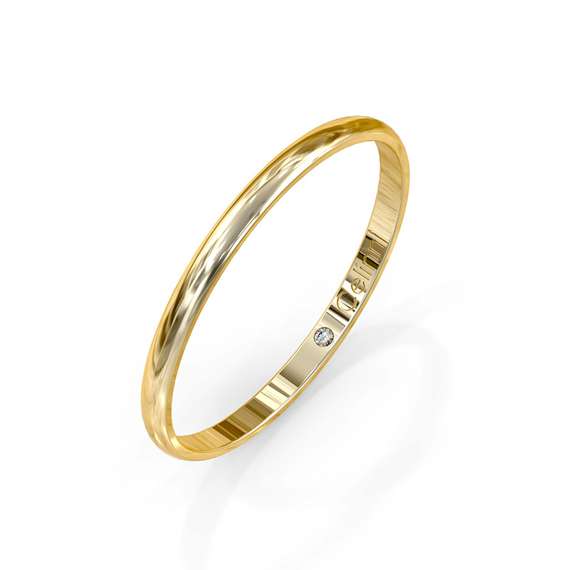 Prestige Half Round Wedding Ring Yellow Gold | Celinni