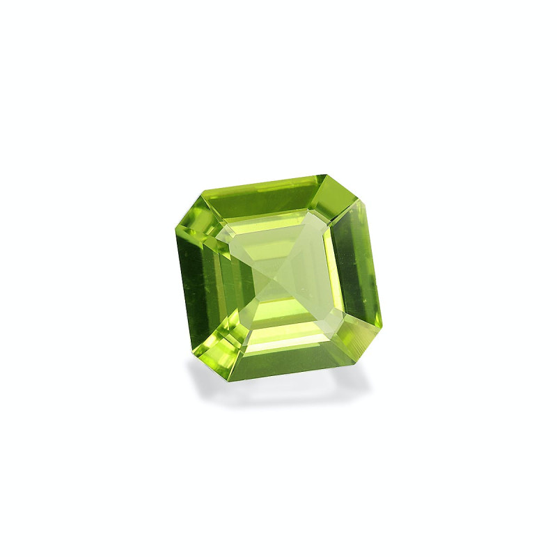 SQUARE-cut Peridot Green 3.87 carats